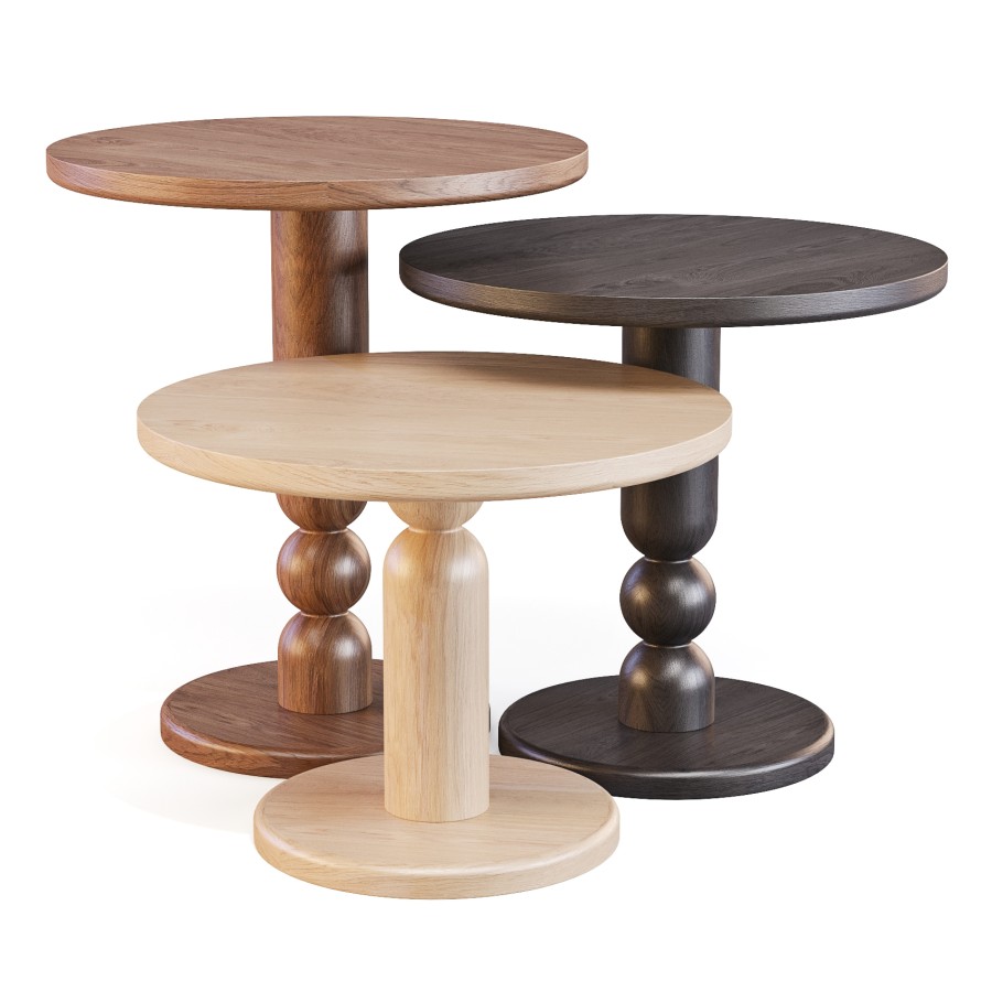 Bla Station: Turn - Side Tables - 3D Model for Corona