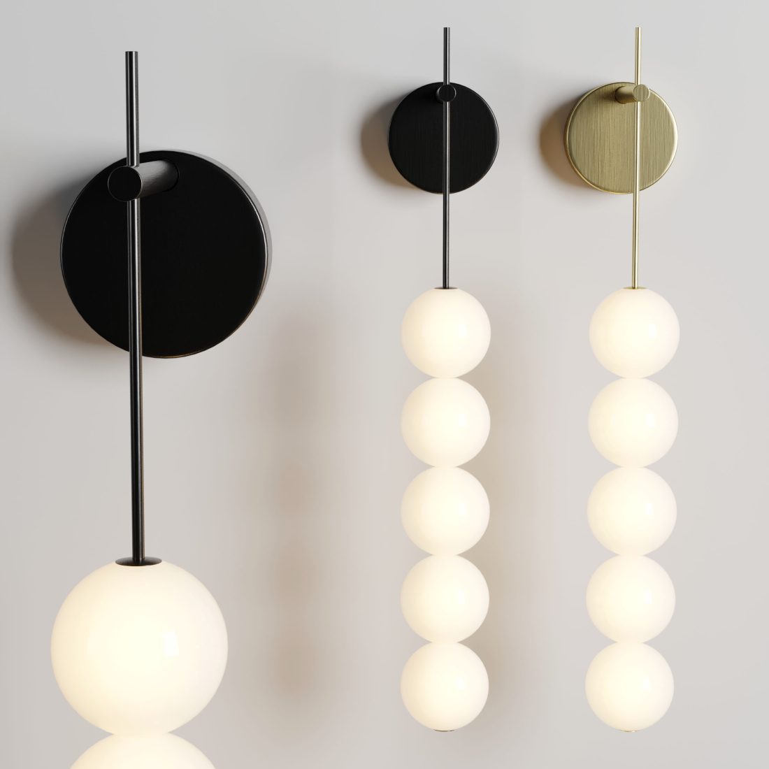 Terzani Abacus Multiplying Luminous Wall Light - 3D Model for VRay, Corona