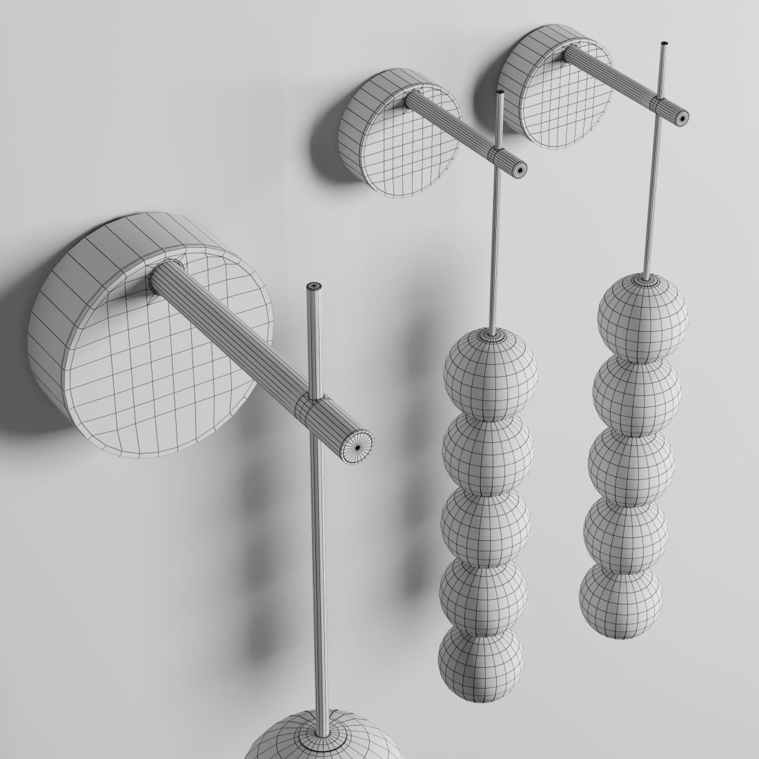 Terzani Abacus Multiplying Luminous Wall Light - 3D Model for VRay, Corona