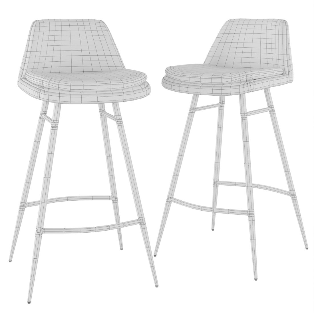 Finley Leather Counter Stool 3D Model for VRay, Corona | CGMood