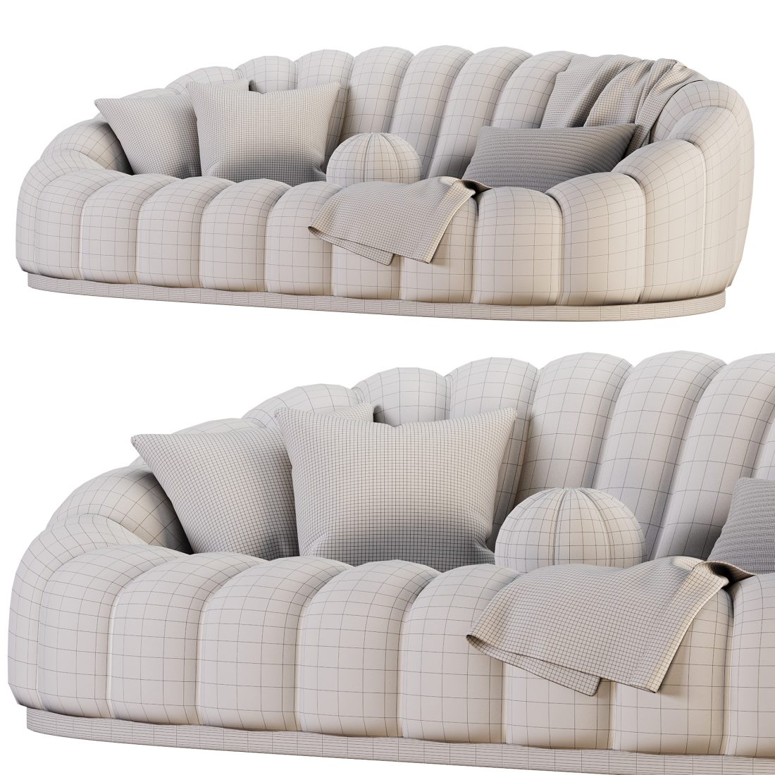 Pierre Paulin Alpha Sofa 3D Model for Corona | CGMood