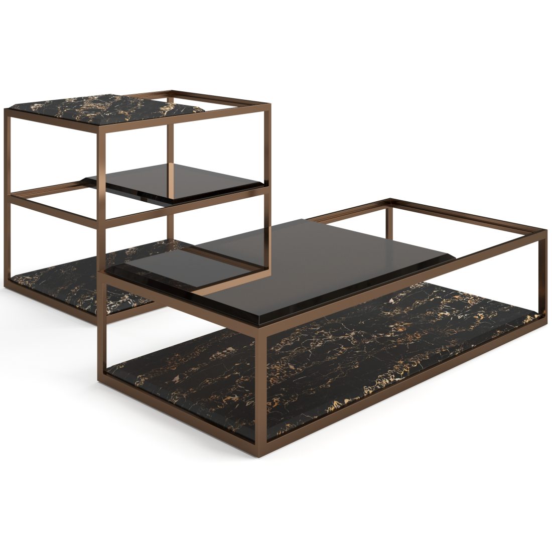 Luxence Luxury Living Manhattan Coffee Tables Set - 3D Model for VRay ...