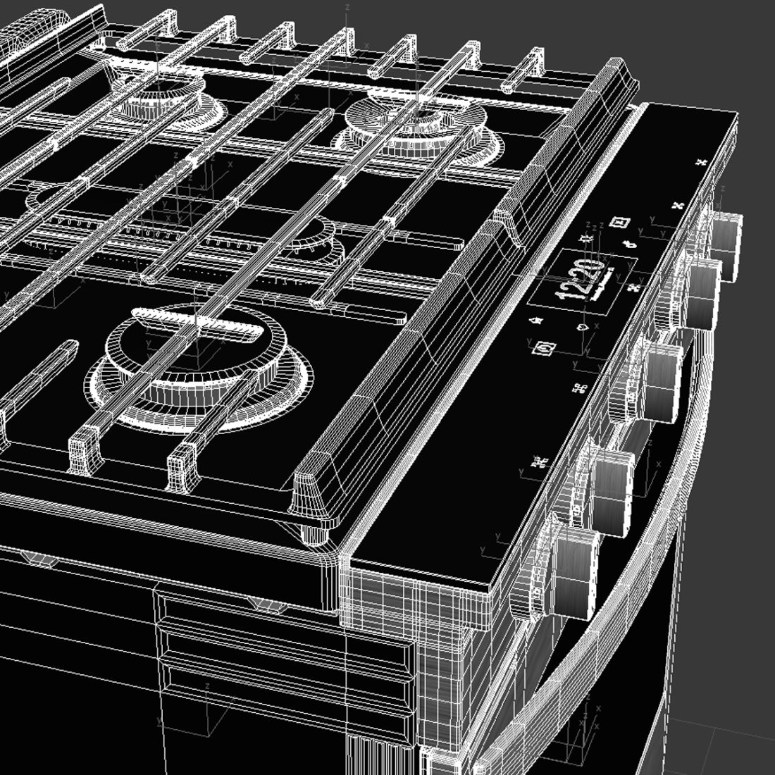 Whirlpool Smart Front Control Gas Range 3D Model for VRay | CGMood