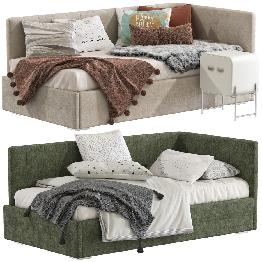 Set 258 Modern Style Sofa Bed - 3D Model for Corona, VRay