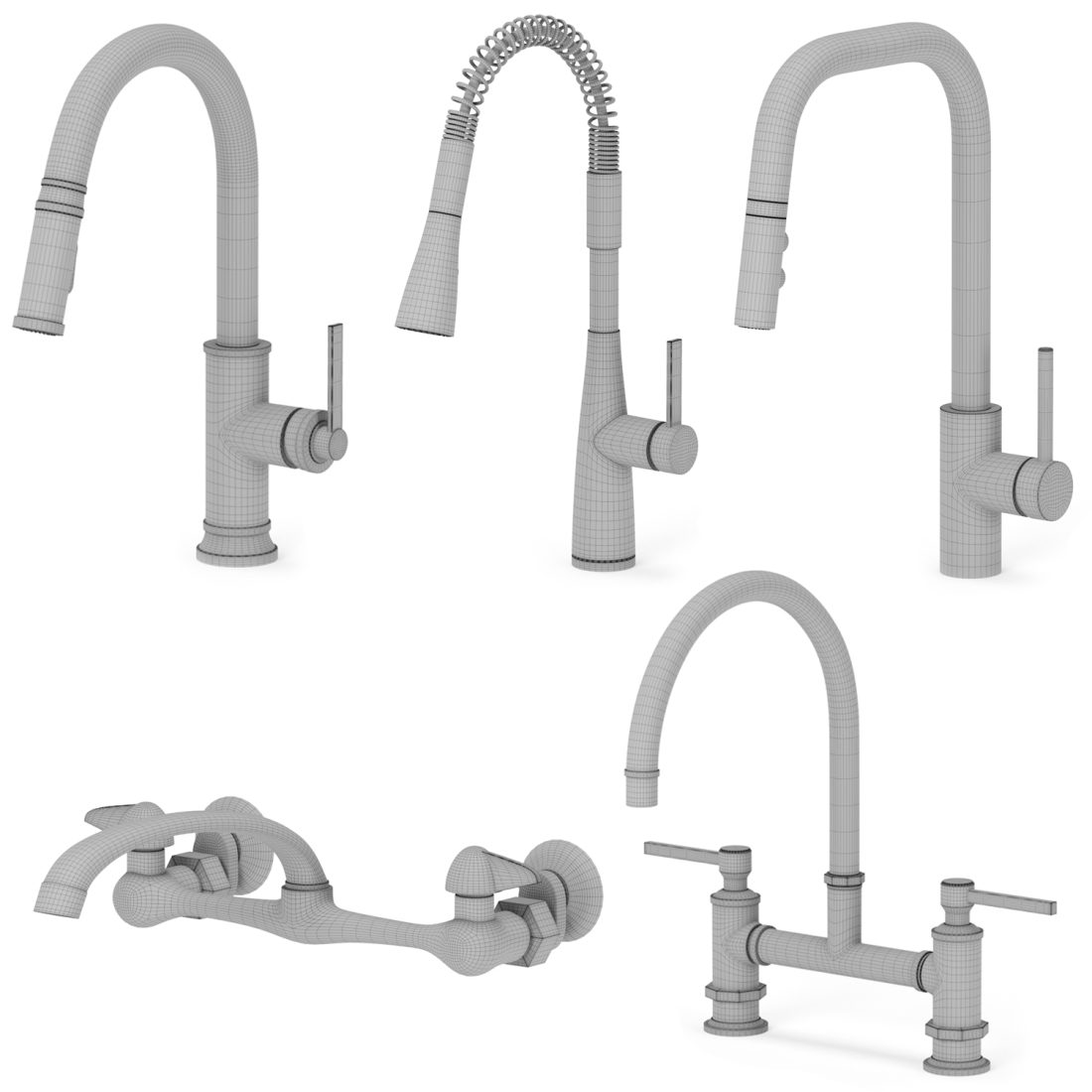 PFISTER Kitchen Faucets - 3D Model for VRay, Corona
