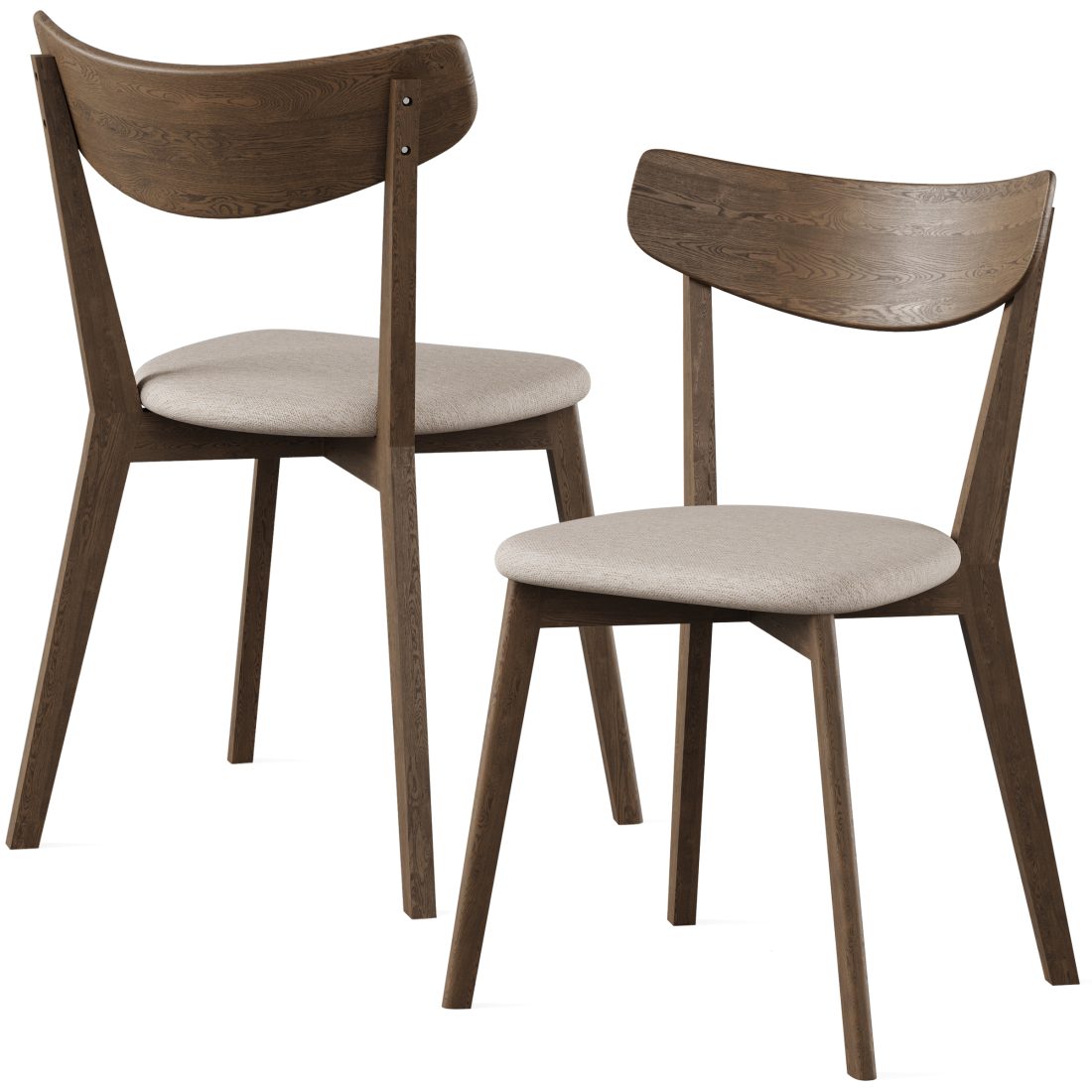 Dining Set 6 By Rowico Home - 3D Model for VRay, Corona
