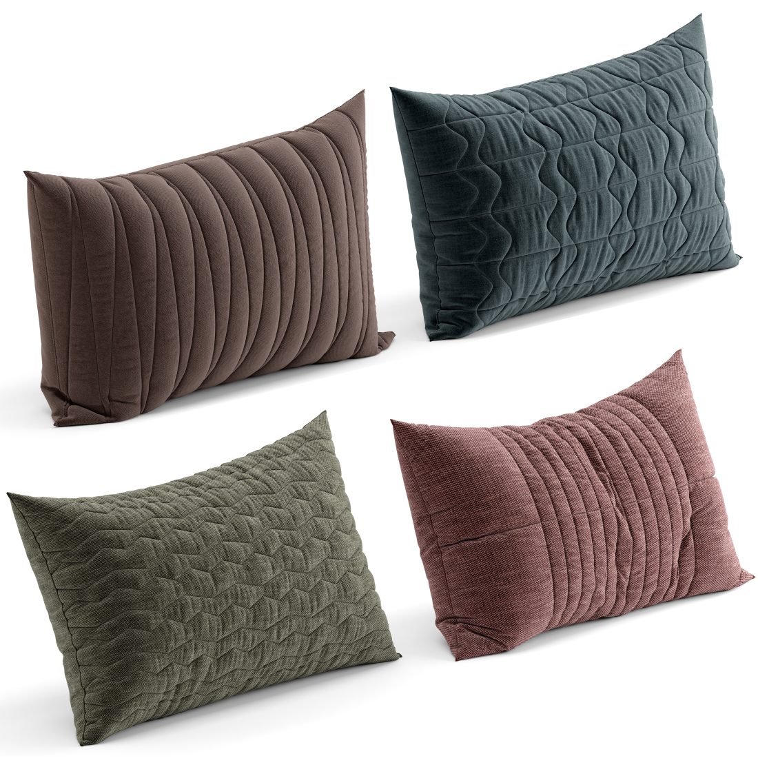 Pillow 5 With 4 Options - 3D Model for VRay