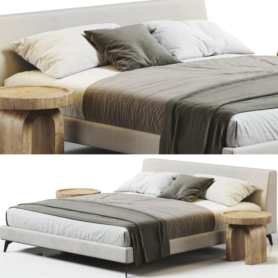 Meridiani Louis Up Bed 3D Model for VRay | CGMood