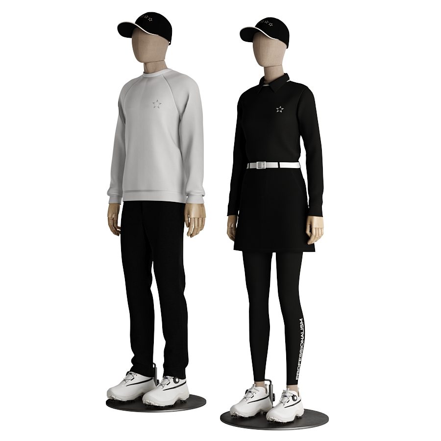 Golf Clothes Mannequin Set 3D Model for Corona | CGMood