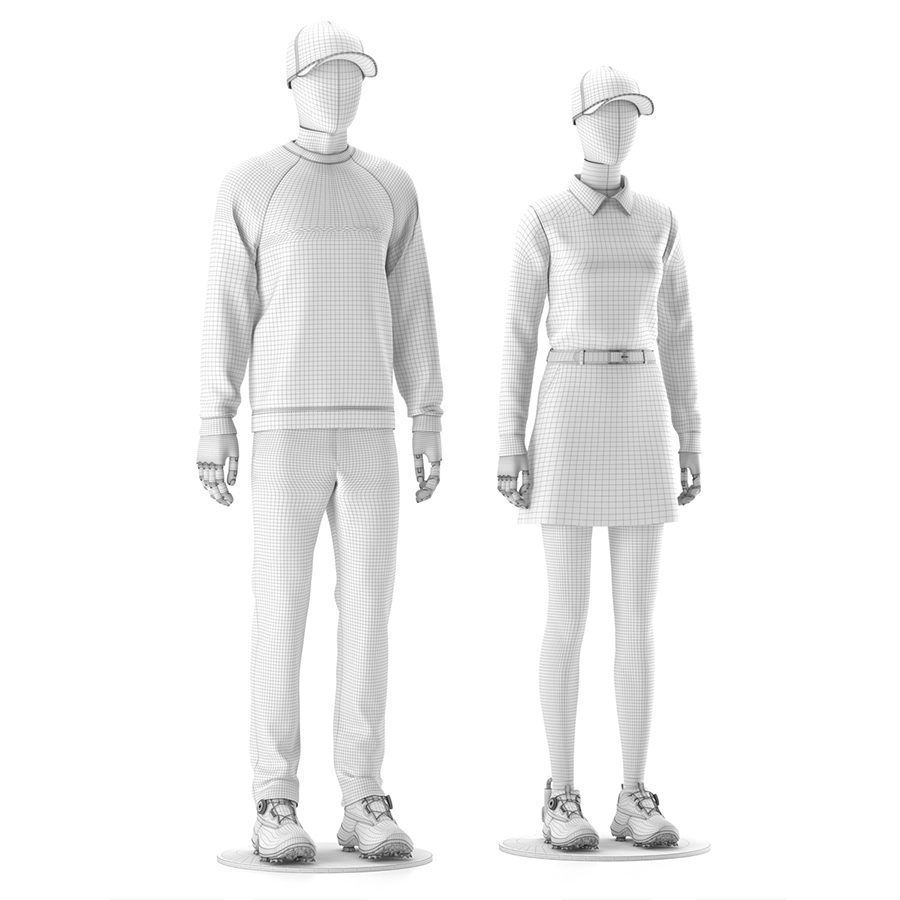 Golf Clothes Mannequin Set 3D Model for Corona | CGMood
