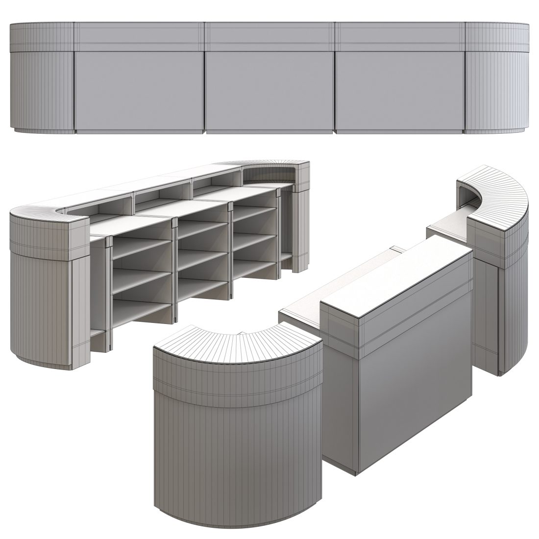 Slide Cordiale Bar Counter 3D Model for VRay, Corona | CGMood