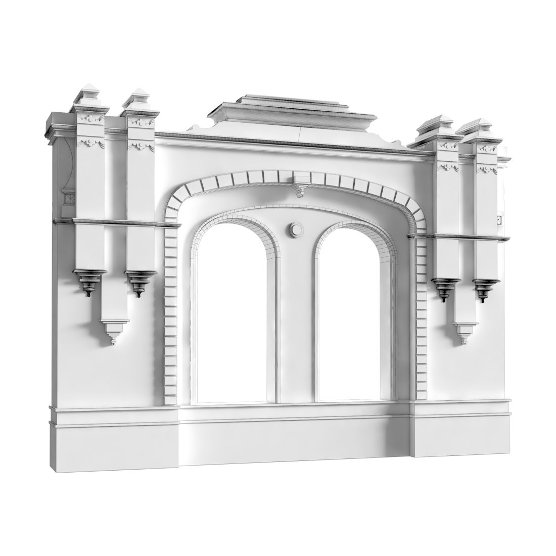 Architectural Element Brick Wall 022 3D Model for VRay | CGMood
