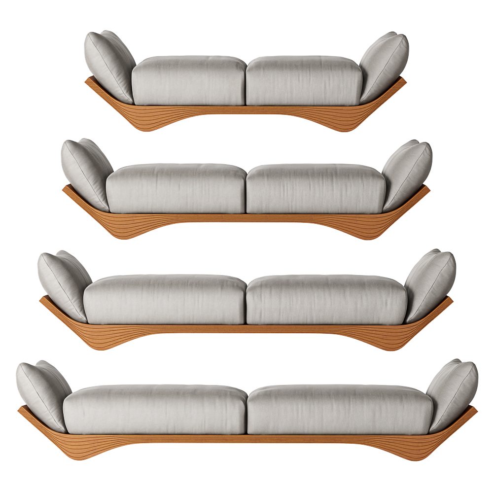 Lattoog Fluido Bench Pouf - 3D Model for VRay