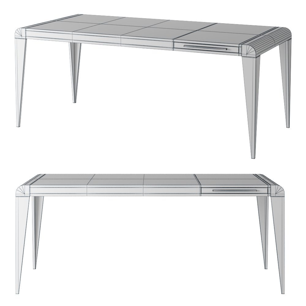 Zara Wooden Desk Table 3D Model for VRay | CGMood