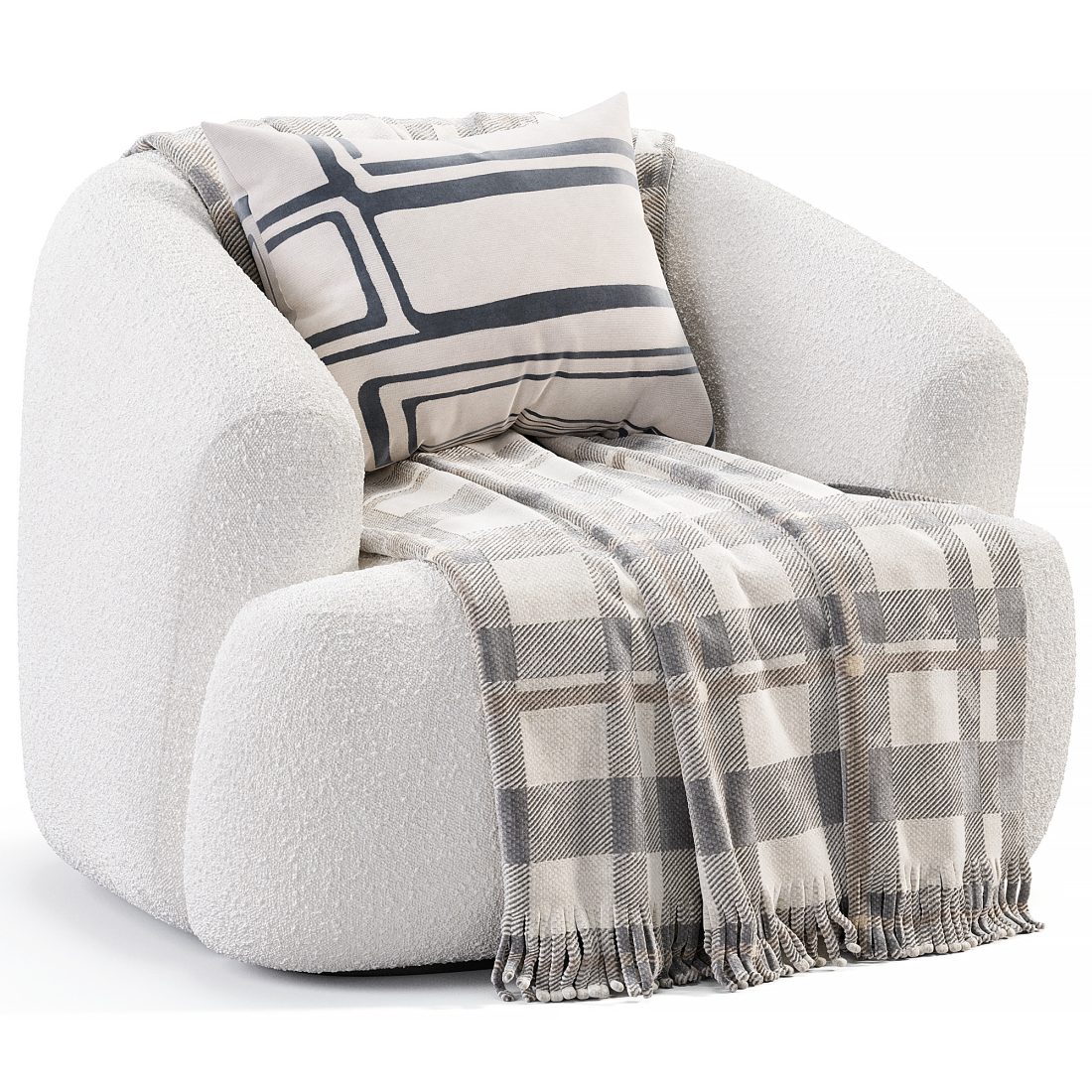 Boucle Sessel Sofia By Westwing 3D Model for Corona | CGMood