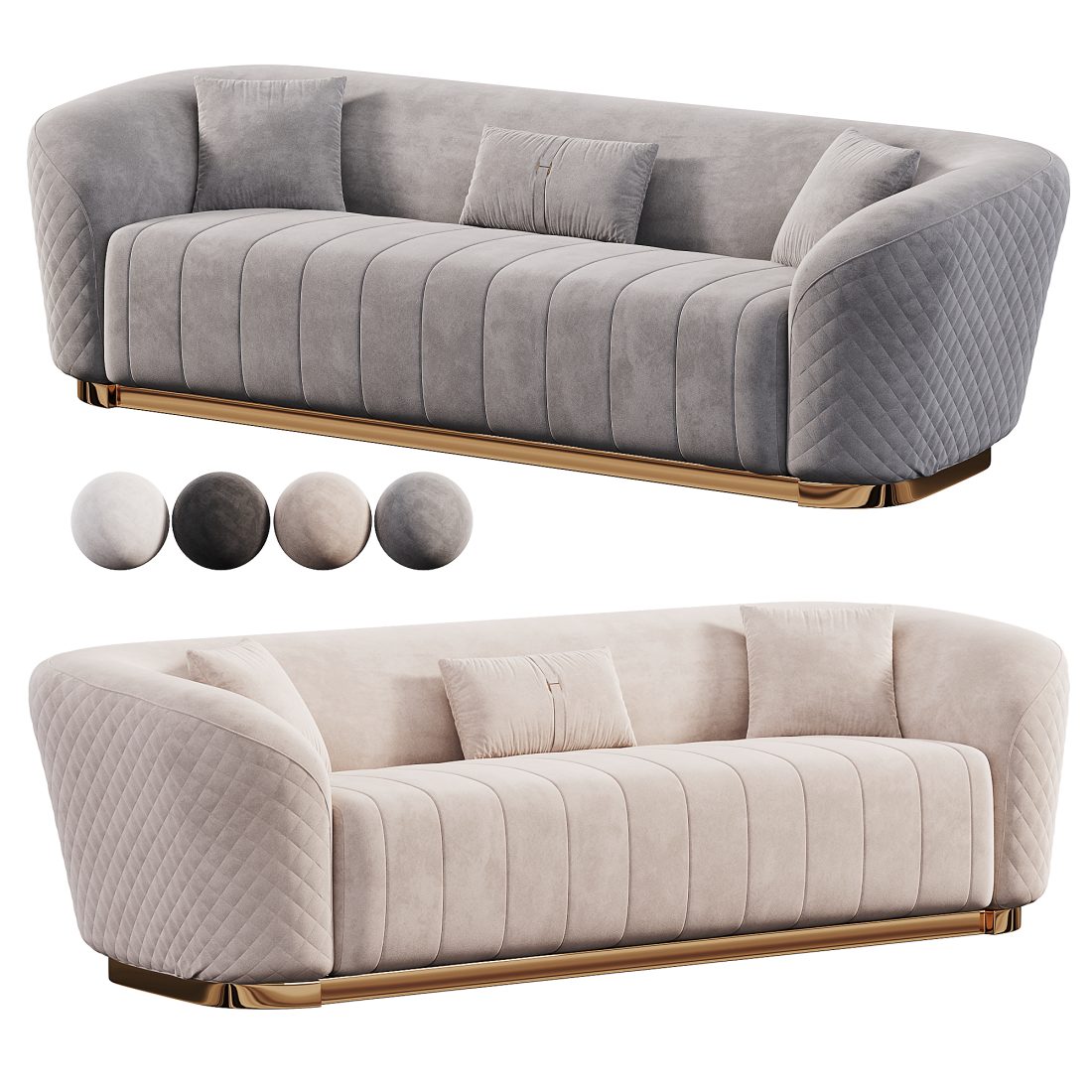 Bell Sofa 3D Model for Corona | CGMood