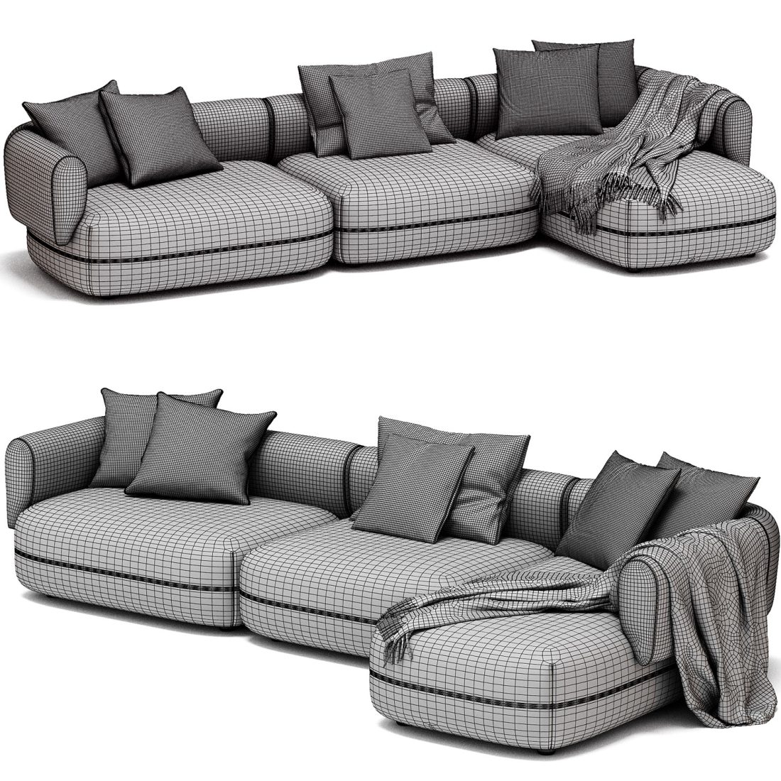 Arp Sectional Sofa By Linteloo - 3D Model for Corona