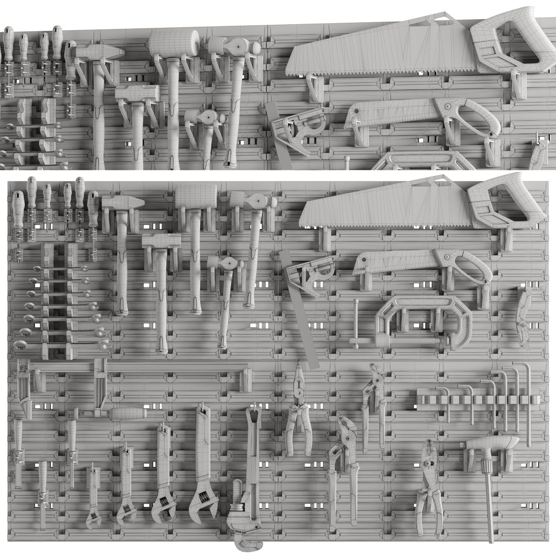 Equipment 4 Work Tools - 3D Model for VRay, Corona