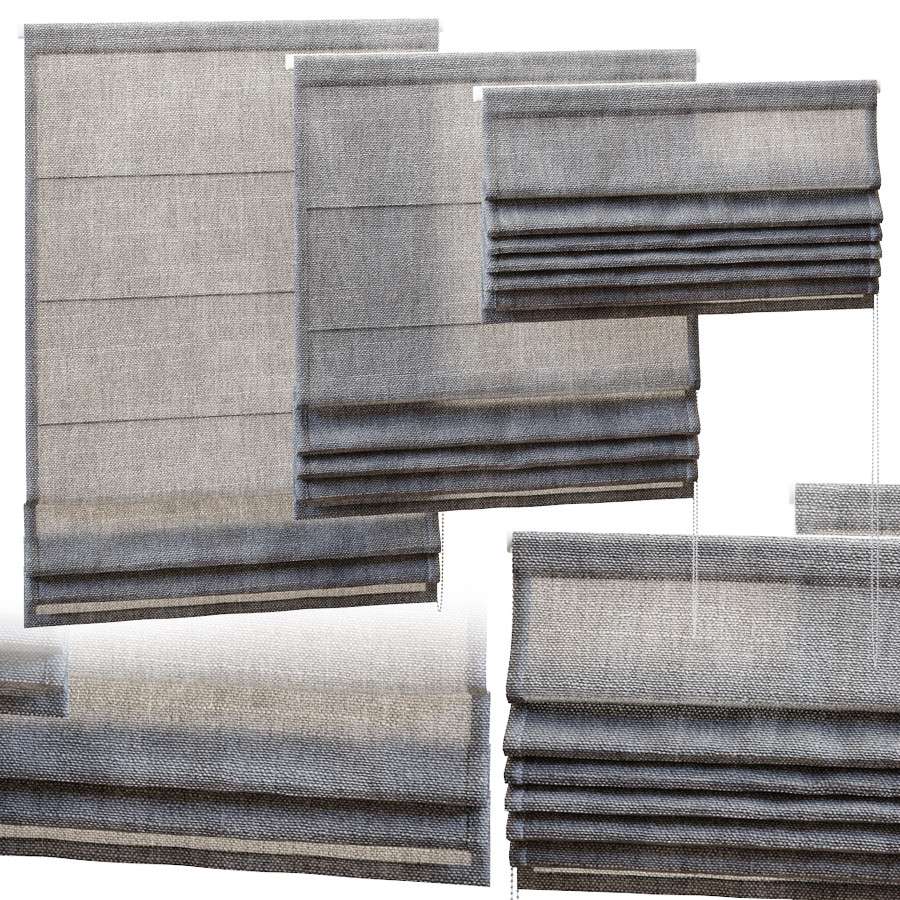 Roman Blinds 700 - 3D Model for VRay