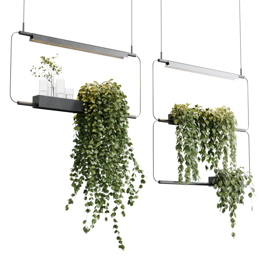 Rectangle Pot Light Pendant - Plant Light Hanging - 3D Model for Corona ...