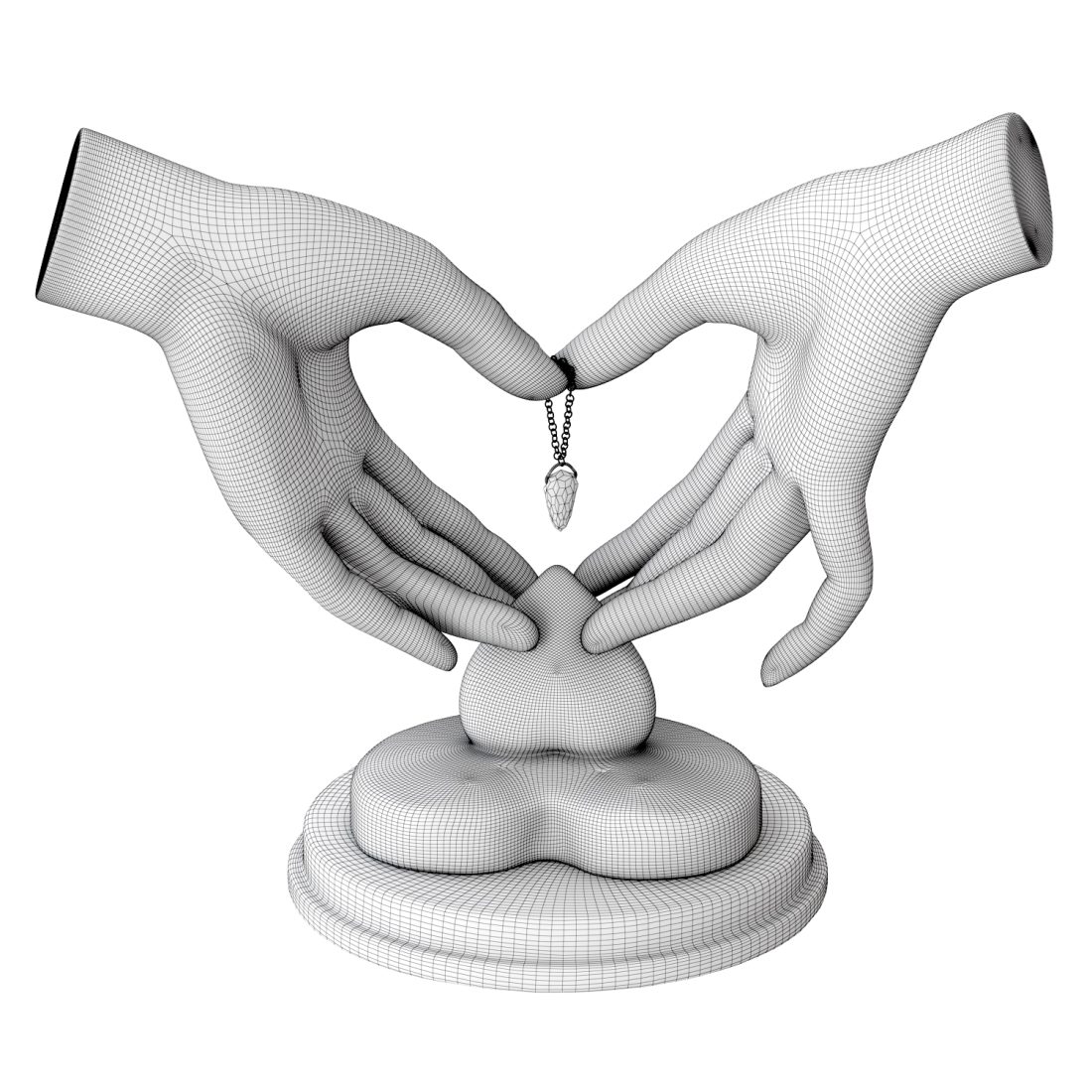 Gift Figurine Of Hands 3D Model for VRay | CGMood