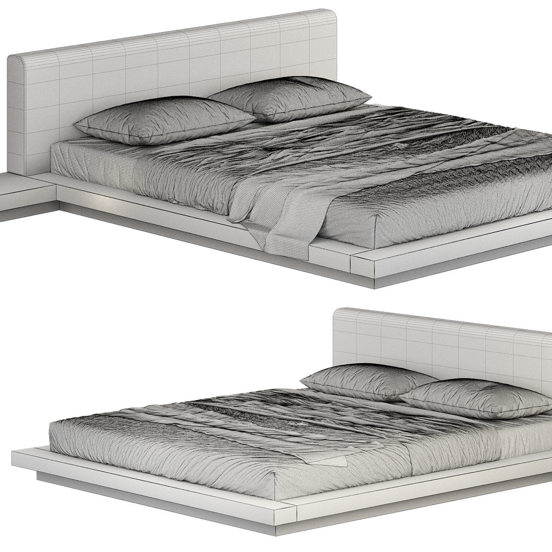 Worth Bed By Modloft - 3D Model for Corona, VRay
