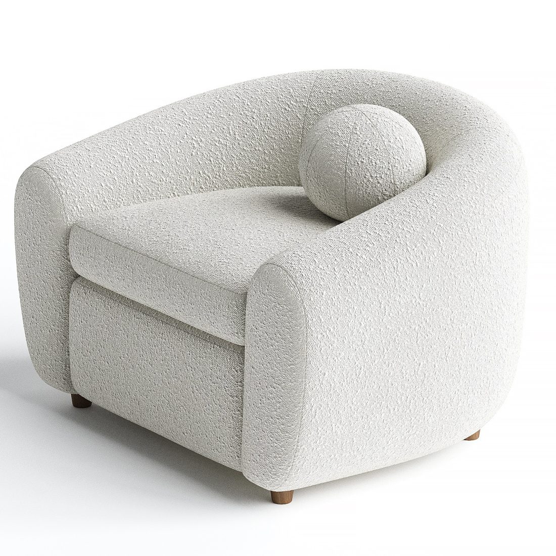 Dolce Boucle Armchair - 3D Model for Corona