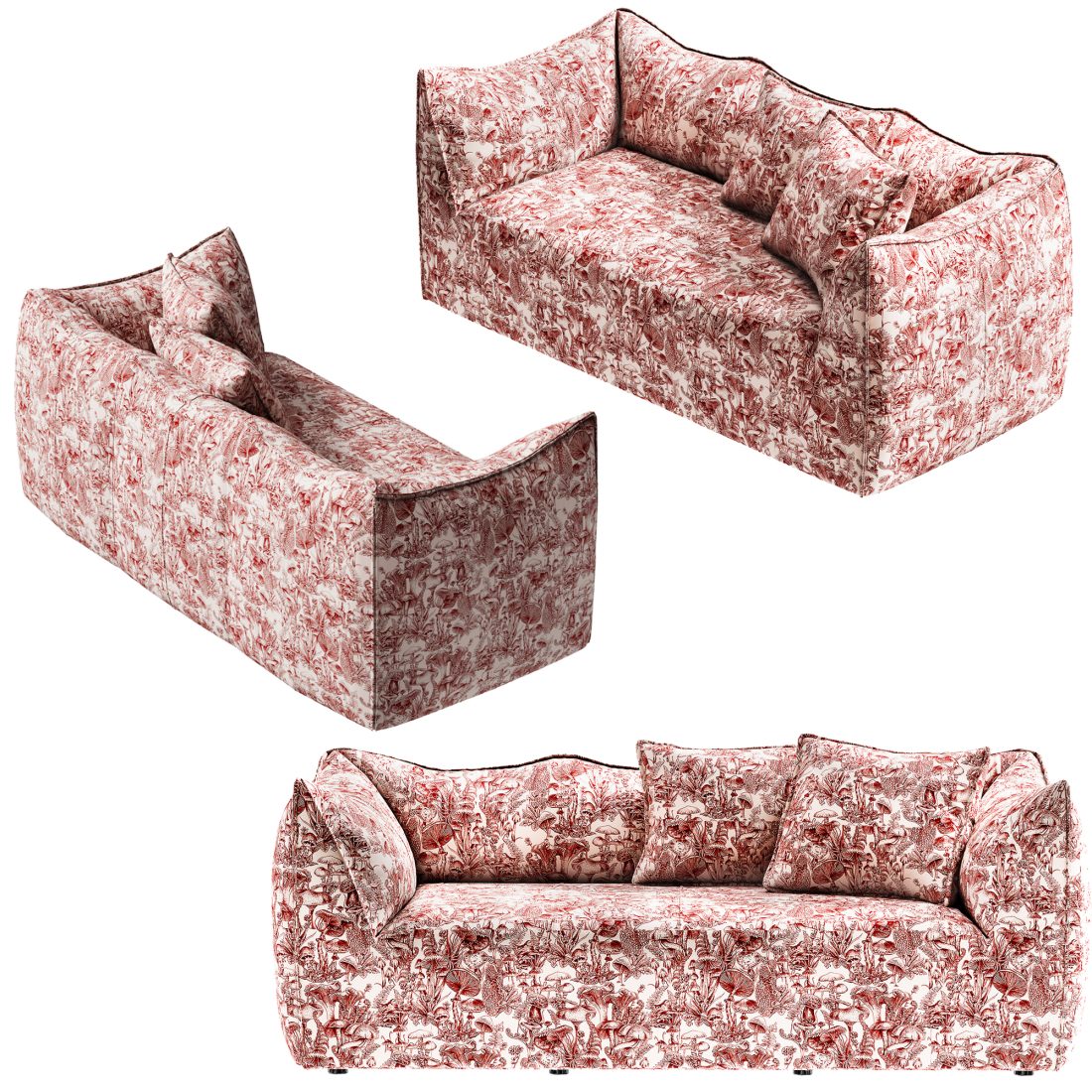 B&b Italia Le Bambole Sofa 3D Model for VRay, Corona | CGMood