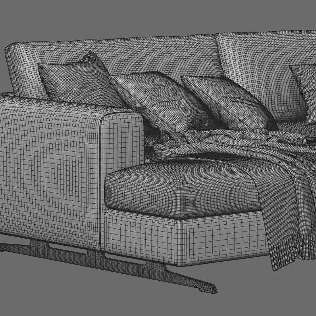 Arflex Leenus Chaise Longue Sofa 3D Model for VRay | CGMood