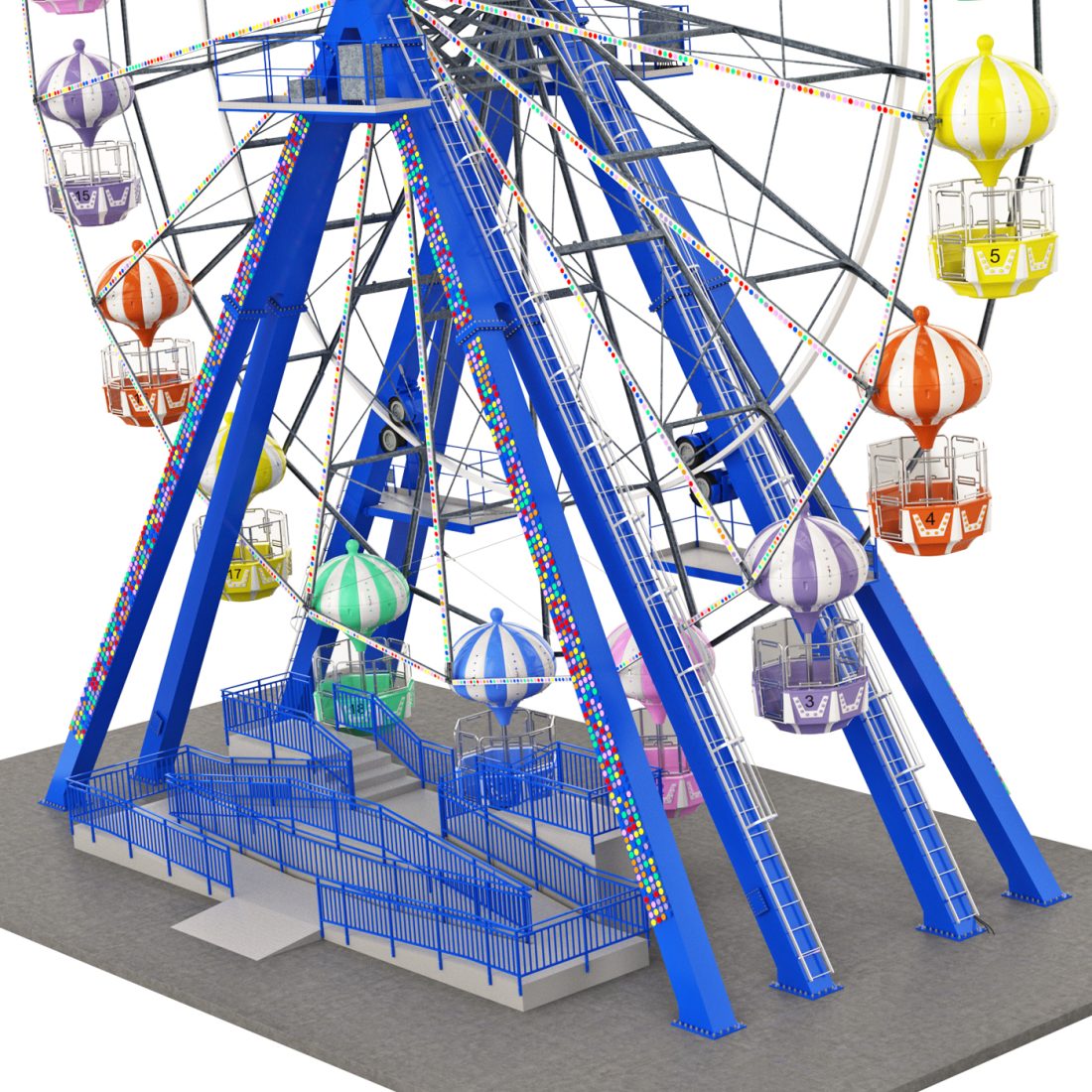 Ferris Wheel Kissimmee Old Town - 3D Model for VRay