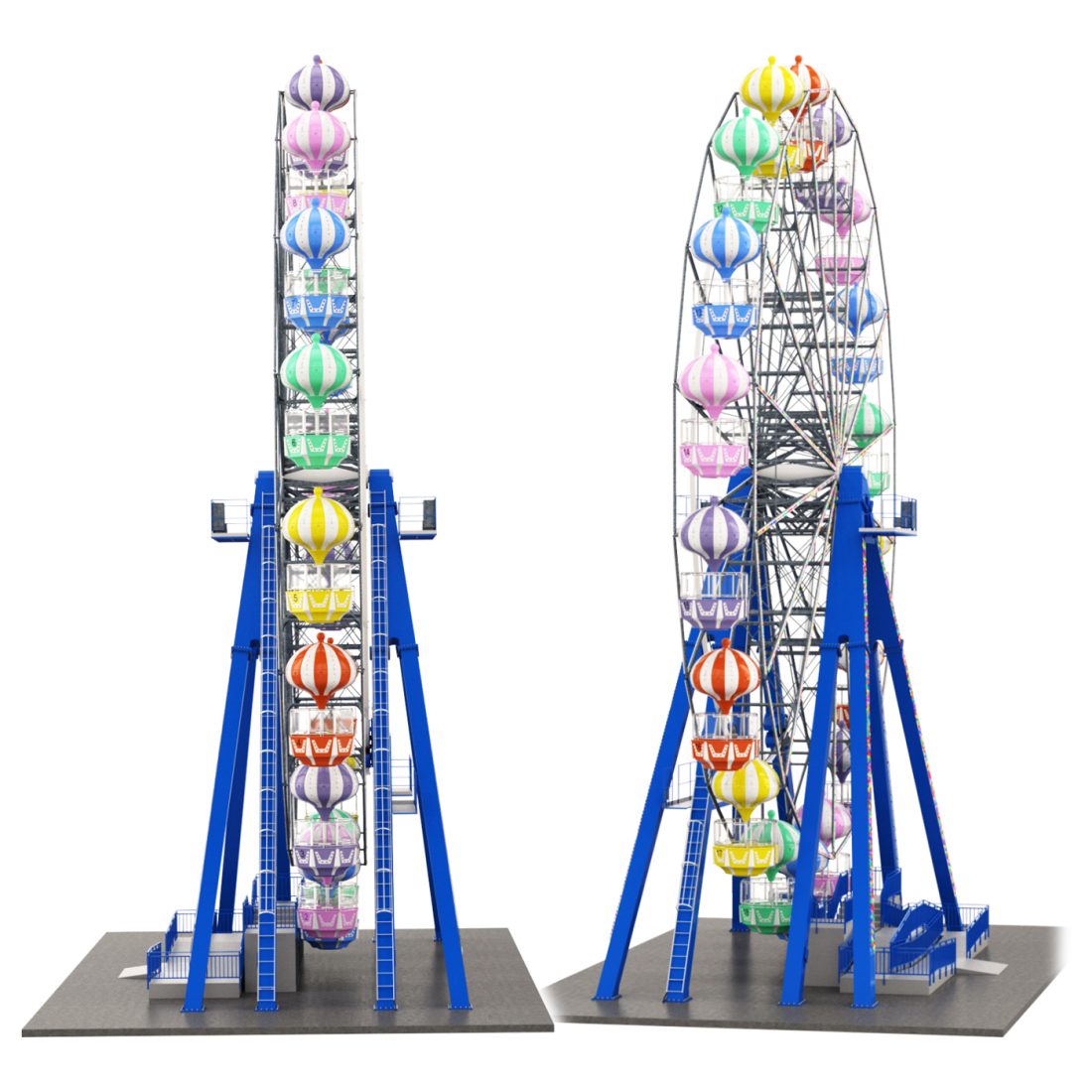 Ferris Wheel Kissimmee Old Town - 3D Model for VRay