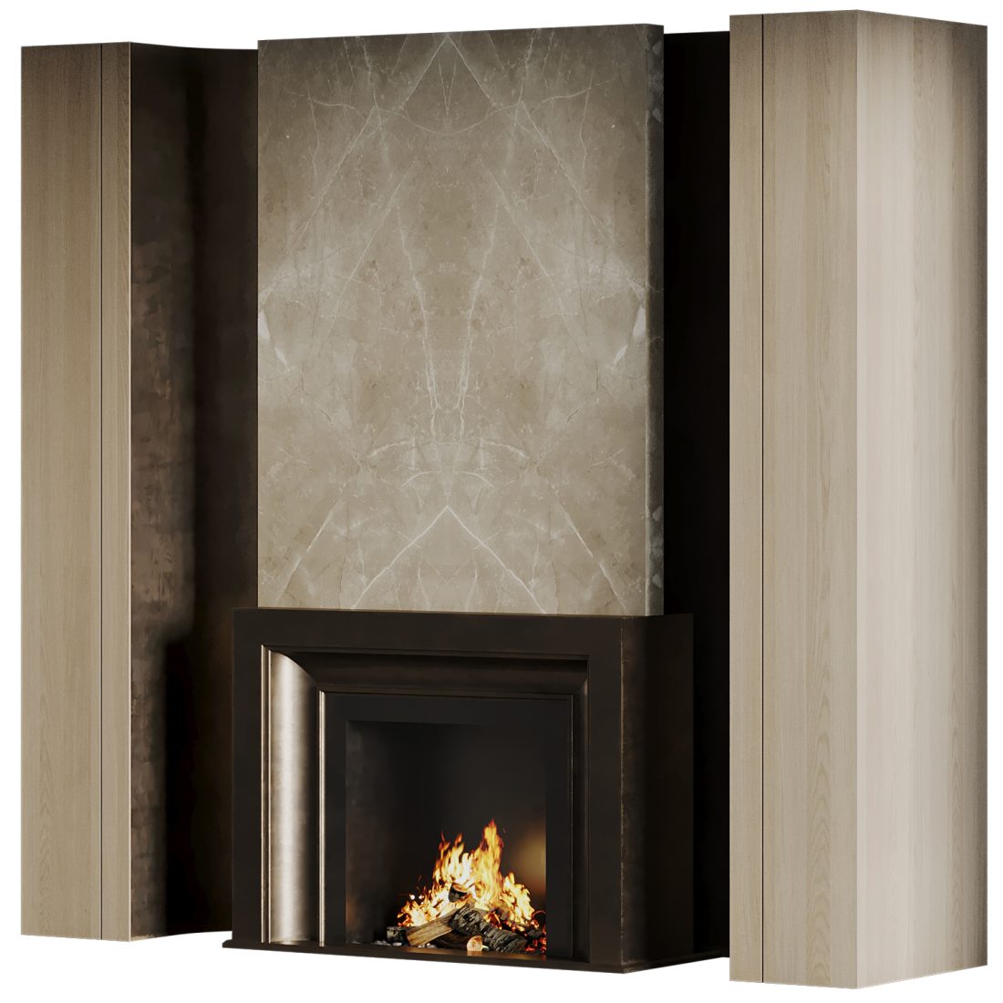 Fireplace 27 - 3D Model for VRay, Corona