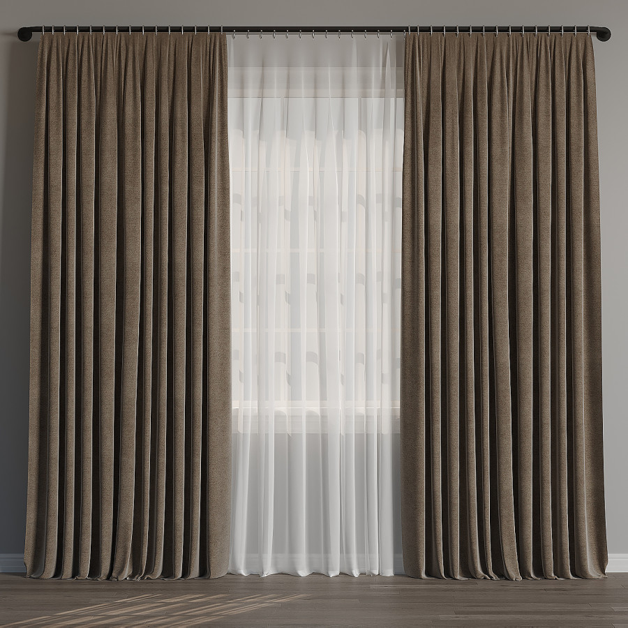Curtain For Interior 04 - 3D Model for VRay, Corona