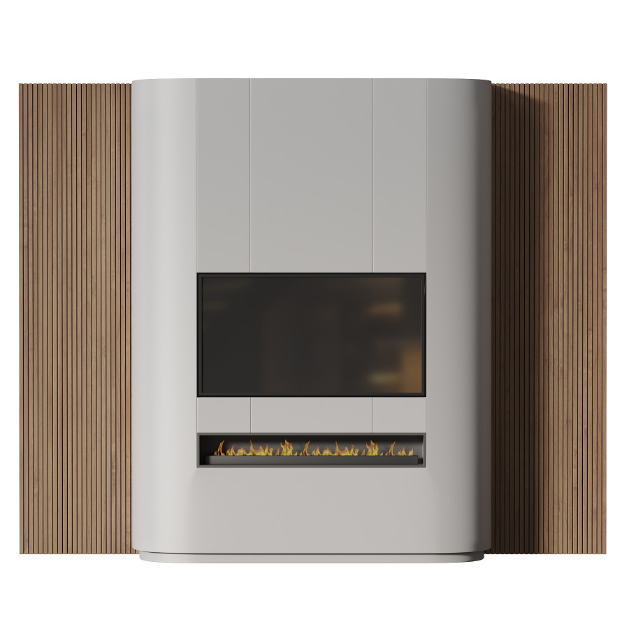 Tv Wall Set 013 - 3D Model for Corona