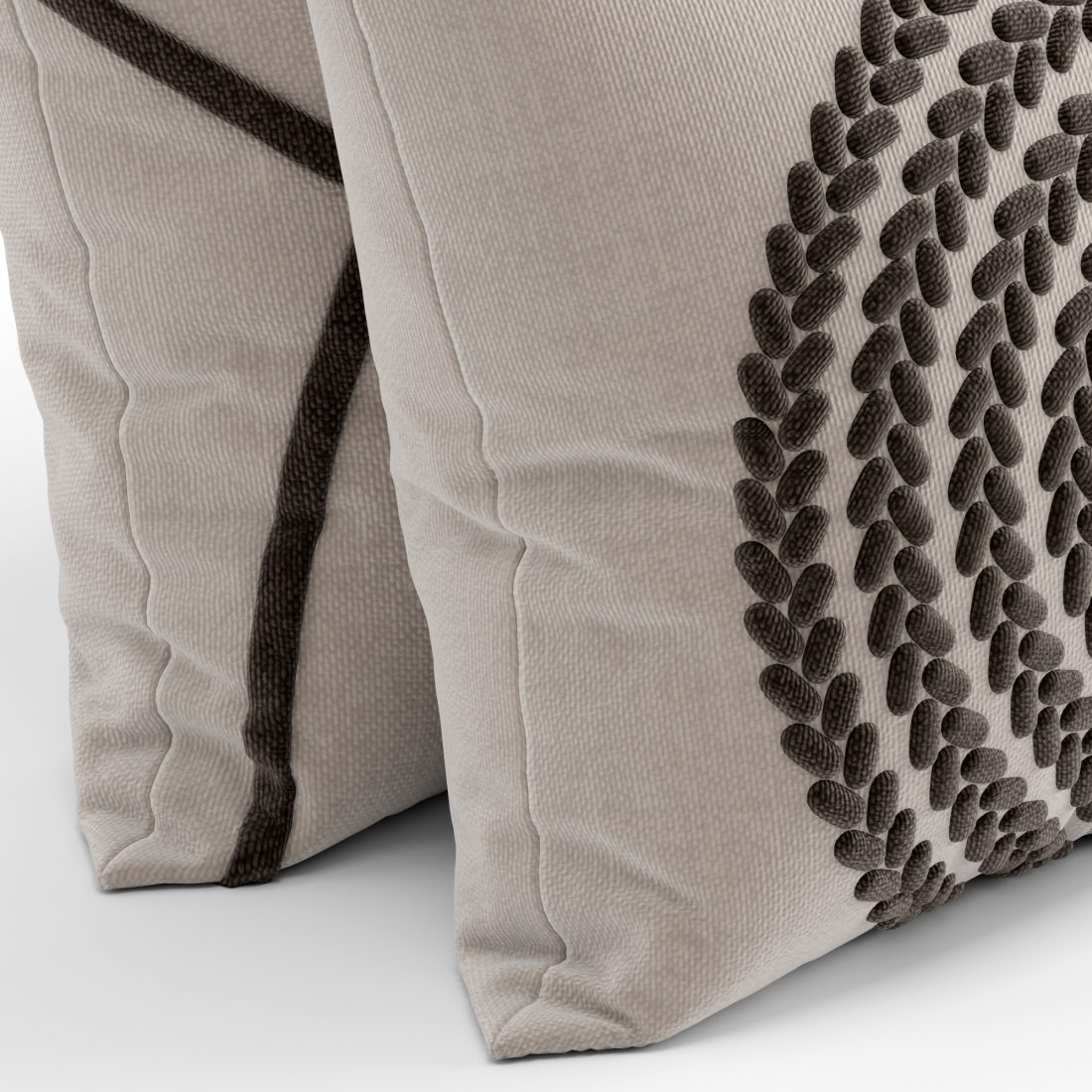 Decorative Pillow 22 - 3D Model for Corona, VRay