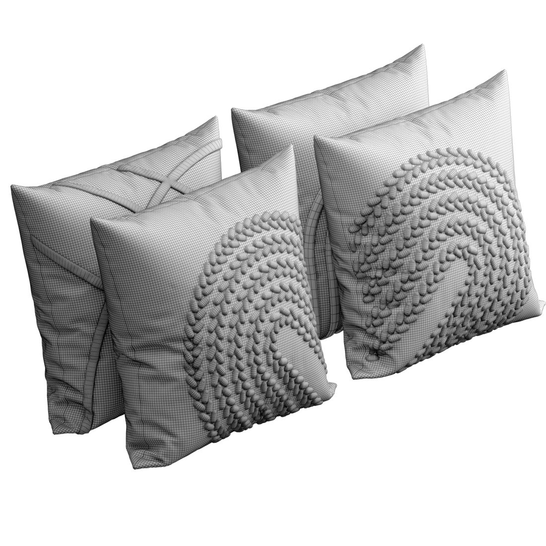 Decorative Pillow 22 - 3D Model for Corona, VRay