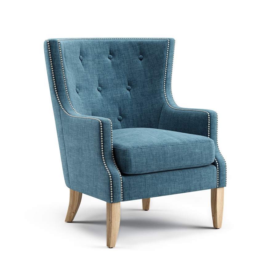 Holstein Wingback Chair - 3D Model for Corona