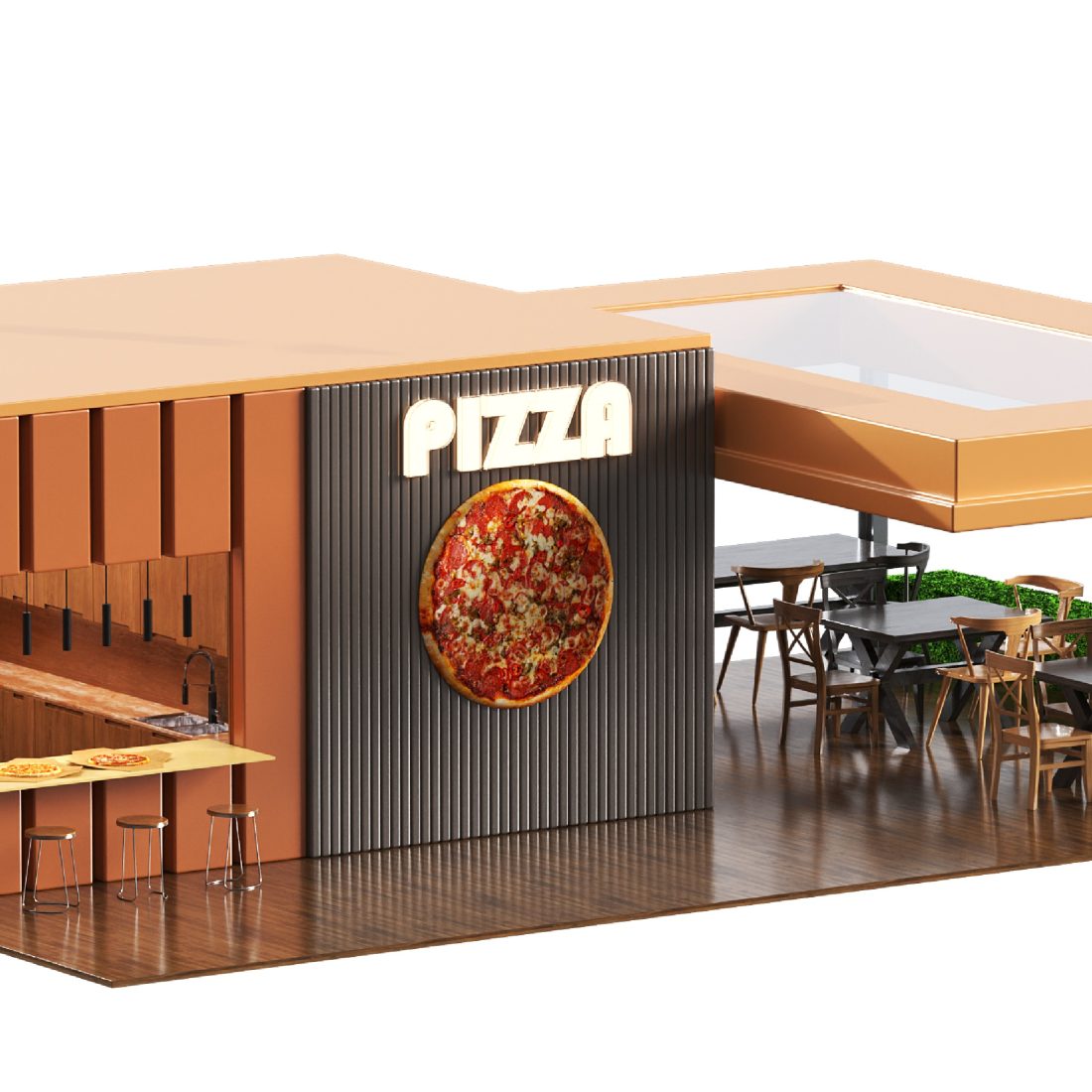Pizza Market 3D Model for VRay, Corona | CGMood