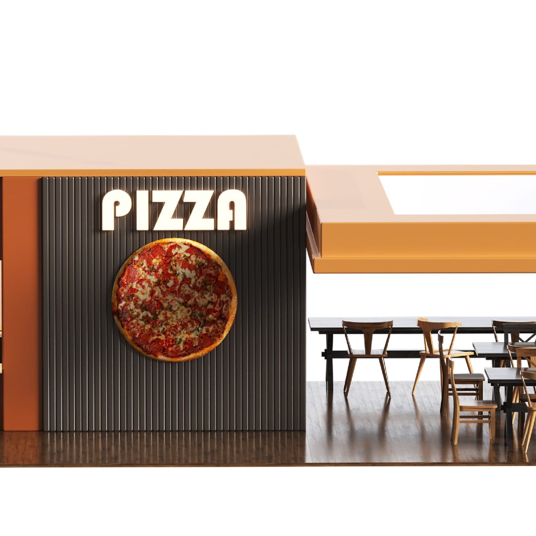 Pizza Market 3D Model for VRay, Corona | CGMood
