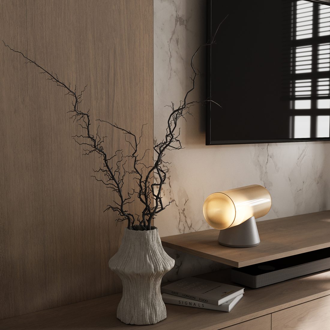 Tw Wall 04 - 3D Model for VRay, Corona