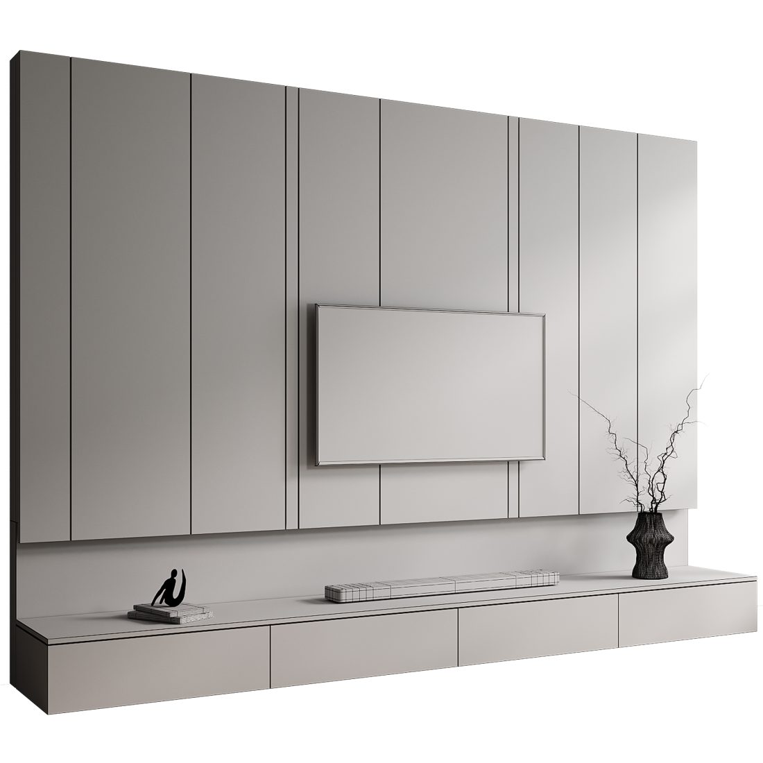 Tw Wall 06 - 3D Model for VRay, Corona