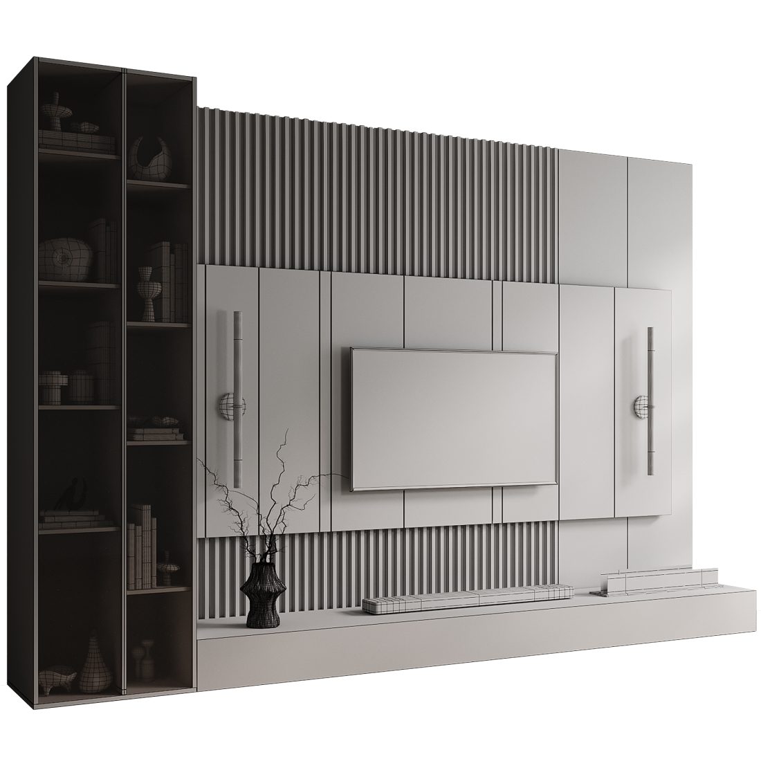 Tw Wall 08 3D Model for VRay, Corona | CGMood