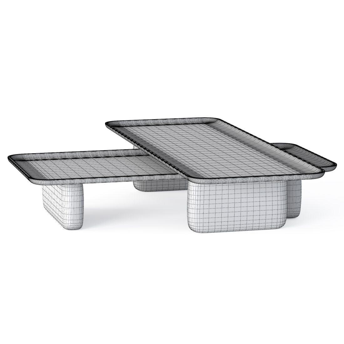 Rochebobois Rio Ipanema Cocktail Tables 3D Model for VRay, Corona | CGMood