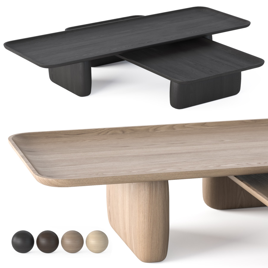 Rochebobois Rio Ipanema Cocktail Tables 3D Model for VRay, Corona | CGMood