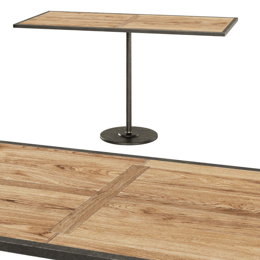 Flossy Restaurant Large Rectangle Table - 3D Model for Corona