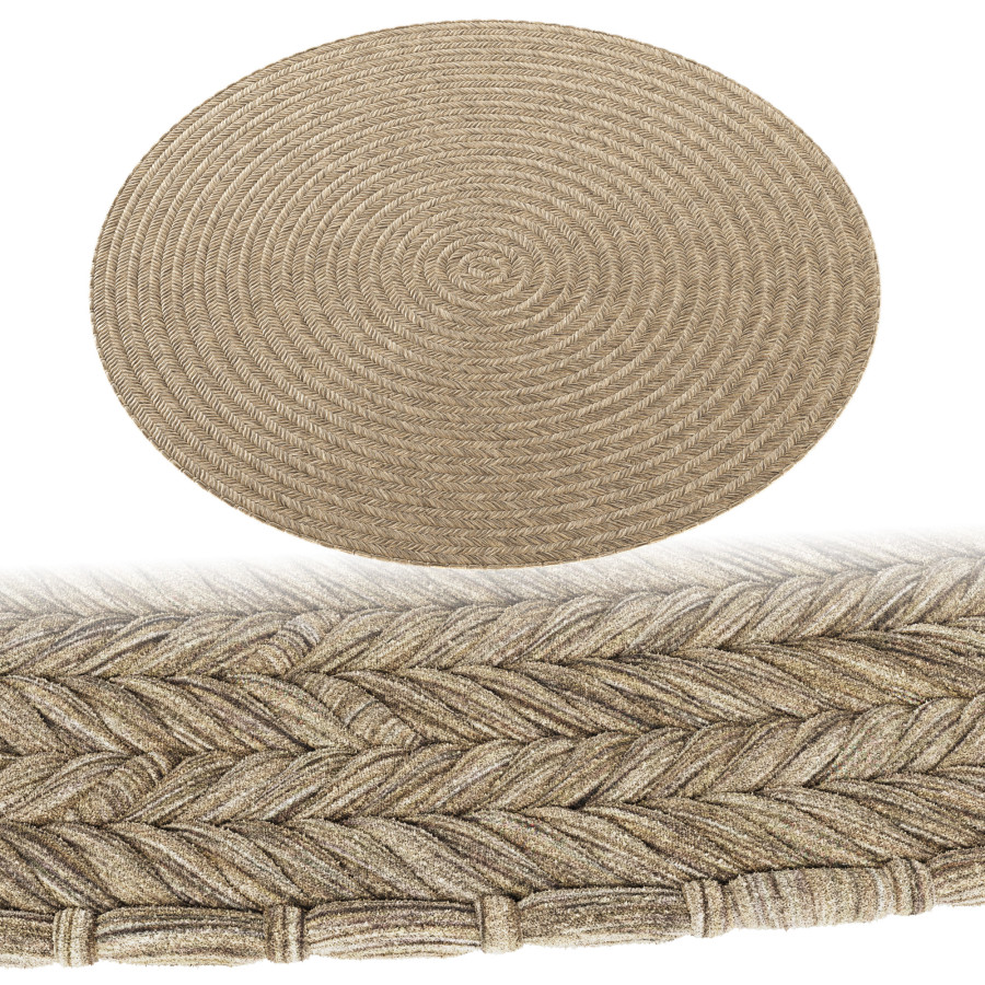 Rope Wicker Circle Carpet 3D Model for Corona | CGMood