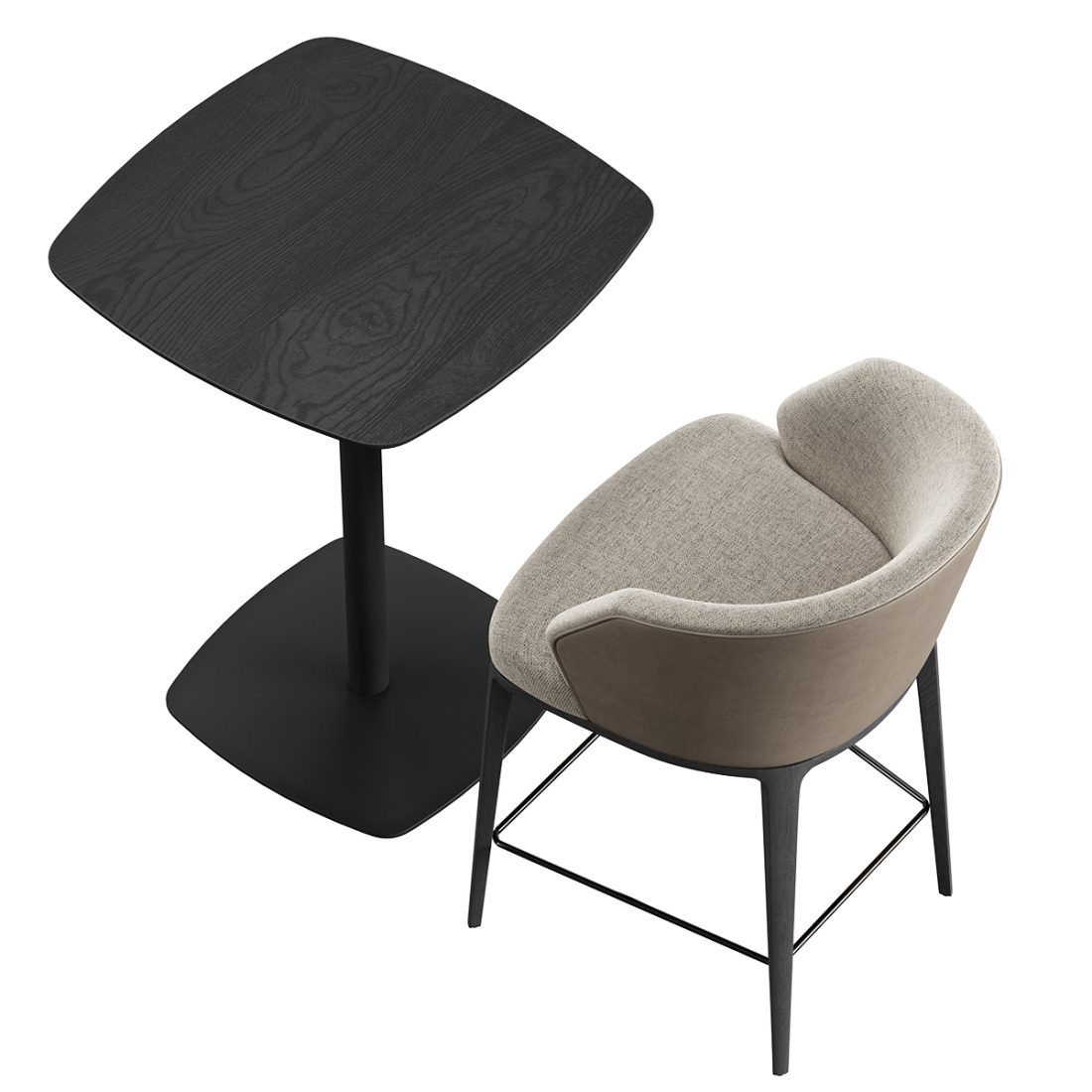 Chair Gest Bar Half Bar Konyshev Table Form Stool - 3D Model for Corona