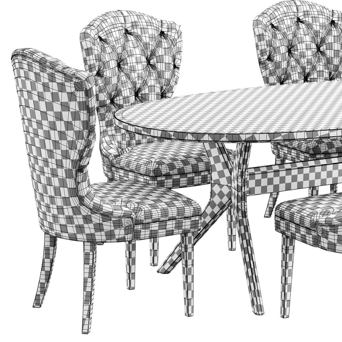Chair Elegia Konyshev Rolf Benz 965 Table 3D Model for Corona | CGMood