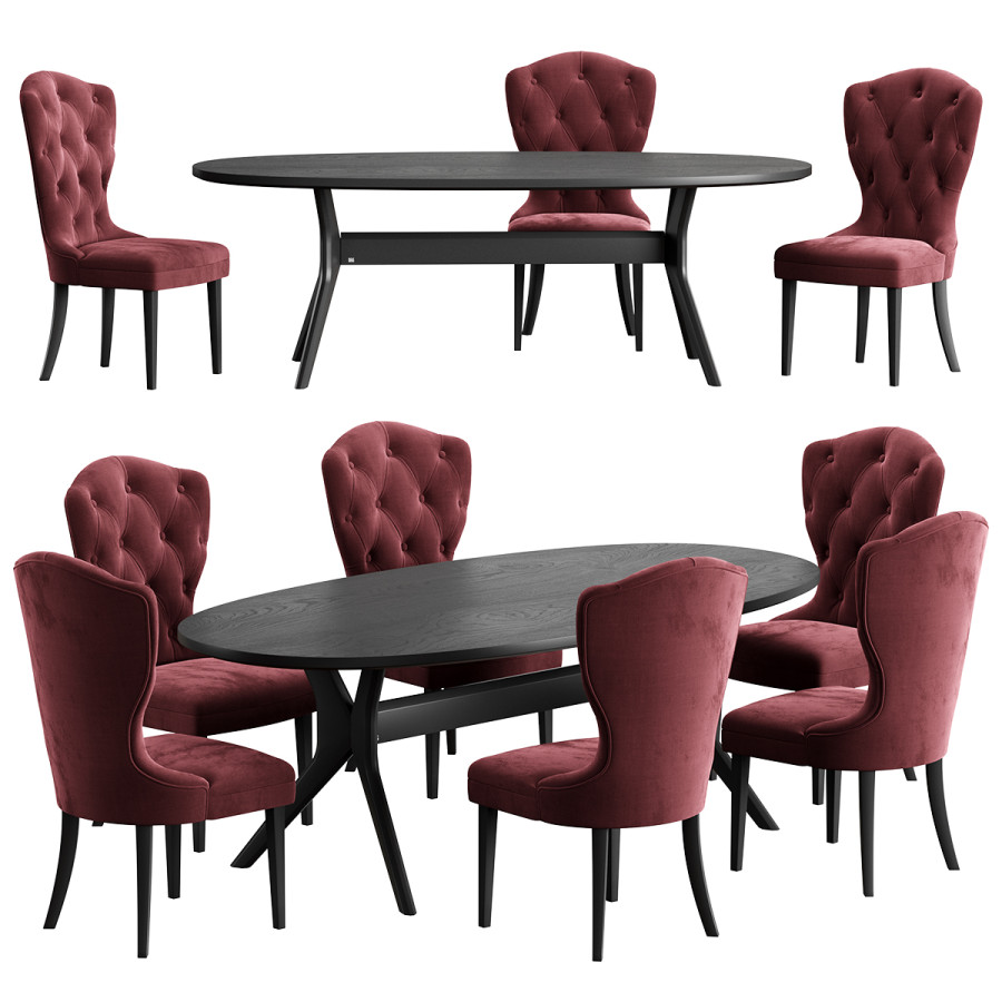Chair Elegia Konyshev Rolf Benz 965 Table 3D Model for Corona | CGMood