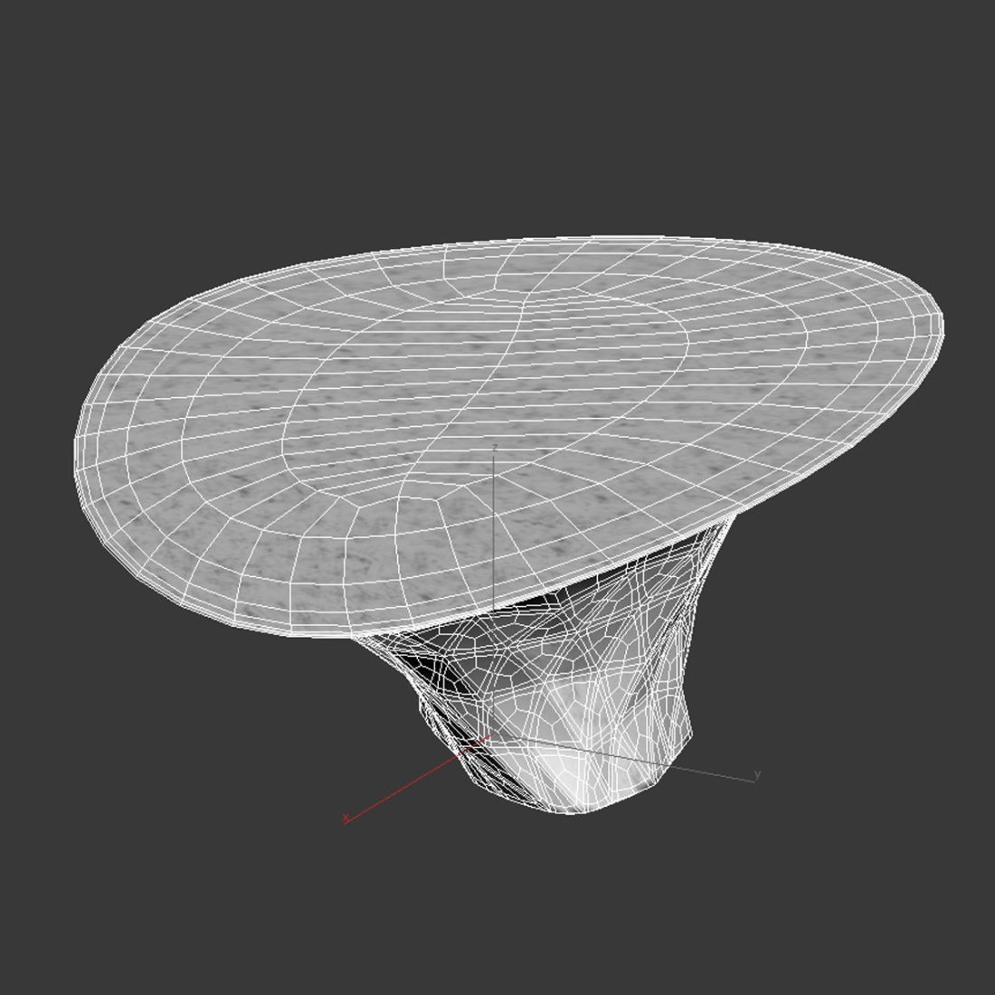 Based Upon Faceted Twist Dining Table - 3D Model for VRay